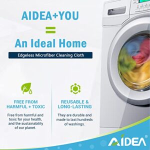 AIDEA Microfiber Cleaning Cloths-8PK, All-Purpose Softer Highly Absorbent, Lint Free - Streak Free Wash Cloth for House, Kitchen, Car, Window, Gifts(12in.x 12in.)