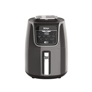 ninja af161 max xl air fryer that cooks, crisps, roasts, bakes, reheats and dehydrates, with 5.5 quart capacity, and a high gloss finish, grey