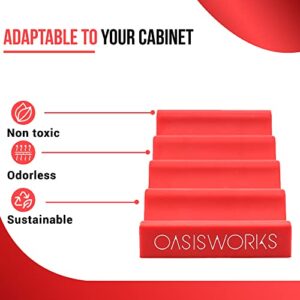 OASISWORKS Silicone Can and Bottle Organizer | Kitchen & Refrigerator Organizer for Beer Cans, Soda Cans, Wine Bottles | Silicone Wine Bottle Rack | 2 Pack