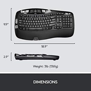 Logitech MK570 Wireless Wave Keyboard and Mouse Combo, Black