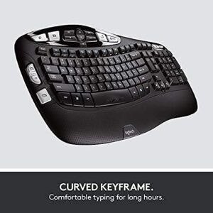 Logitech MK570 Wireless Wave Keyboard and Mouse Combo, Black