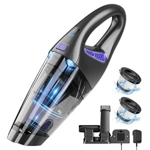 handheld vacuum cordless upgrade 9000pa, iminso hand vacuum with led light, rechargeable car vacuum cordless, hand held vacuum cleaner, mini vacuum for car/home, lightweight portable vacuum