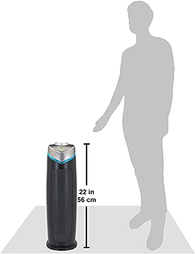 Germ Guardian Air Purifier with HEPA 13 Filter, Removes 99.97% of Pollutants, Covers Large Room up to 743 Sq. Foot Room in 1 Hr, UV-C Light Helps Reduce Germs, Zero Ozone Verified, 22", Black, AC4825E