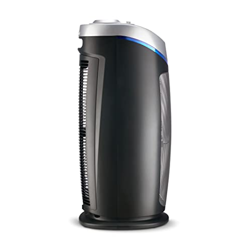 Germ Guardian Air Purifier with HEPA 13 Filter, Removes 99.97% of Pollutants, Covers Large Room up to 743 Sq. Foot Room in 1 Hr, UV-C Light Helps Reduce Germs, Zero Ozone Verified, 22", Black, AC4825E