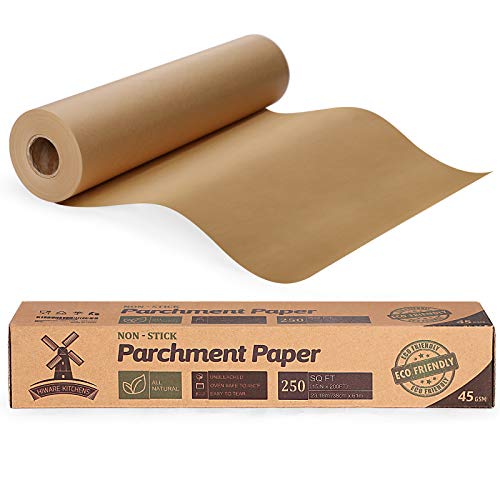 Unbleached Parchment Paper for Baking, 15 in x 200 ft, 250 Sq.Ft, Baking Paper, Non-Stick Parchment Paper Roll for Baking, Cooking, Grilling, Air Fryer and Steaming