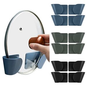 dzhf pot lid organizer, pot pan lid organizers holder inside cabinet door, wall mount (set of 6 pairs)