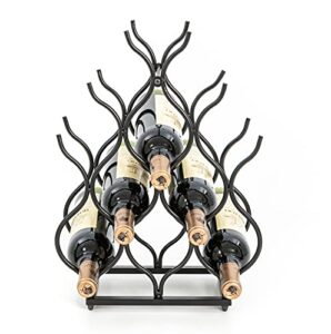 soduku tabletop wine rack 11 wine bottles holder freestanding countertop metal storage rack for wine lovers