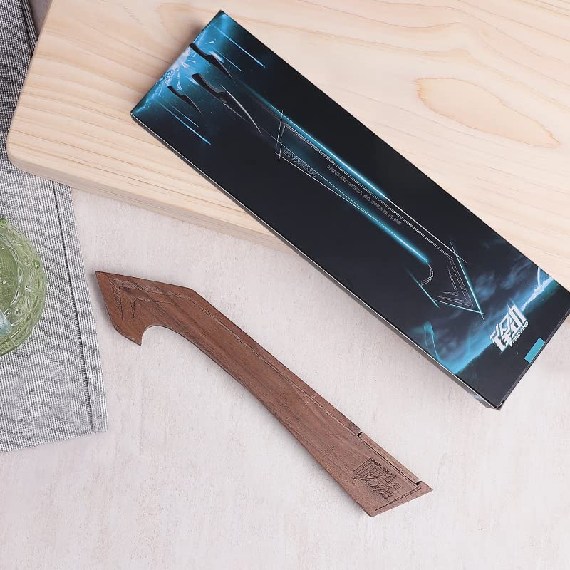 FINDKING Walnut Knife Edge Guard, Wooden Magnetic Knife Sleeve for Counter, Drawer, Knife Bag, Light, Portable Blade Sheath Cover, Suitable for 8" Japanese Kitchen Knife (Knife Not Included)