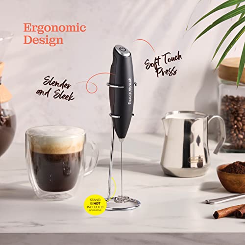 Powerful Handheld Milk Frother, Mini Milk Foamer, Battery Operated (Not included) Stainless Steel Drink Mixer for Coffee, Lattes, Cappuccino, Frappe, Matcha, Hot Chocolate.