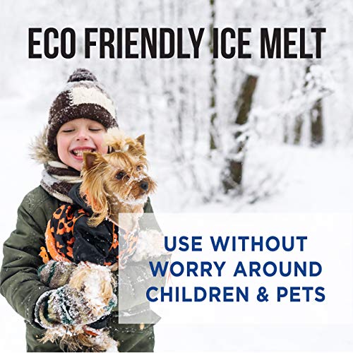 Natural Rapport Pet Friendly Ice Melt - Calcium Chloride Free, Pet Safe Ice Melter, Rock Salt Alternative - Time Release Deicer Formula Lasts 3X Longer (10 lb)