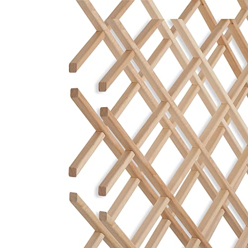 American Pro Décor 14-Bottle Trimmable Wine Rack Lattice Panel Inserts in Unfinished Solid North American Hard Maple