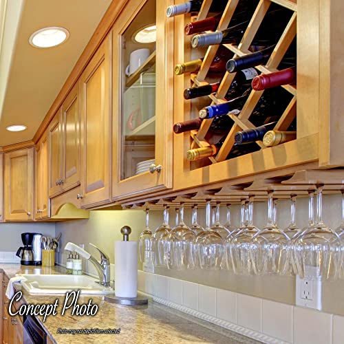 American Pro Décor 14-Bottle Trimmable Wine Rack Lattice Panel Inserts in Unfinished Solid North American Hard Maple