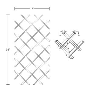 American Pro Décor 14-Bottle Trimmable Wine Rack Lattice Panel Inserts in Unfinished Solid North American Hard Maple