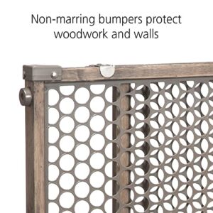 Safety 1st Vintage Wood Baby Gate with Pressure Mount Fastening (Gray)