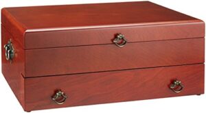 reed & barton bristol mahogany finish flatware chest, 11.55 lb, brown