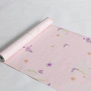 Yifely Purple Butterfly Peel & Stick Shelf Drawer Liner PVC Nightstands Study Desk Tabletop Protective Paper 17.8 Inch by 9.8 Feet