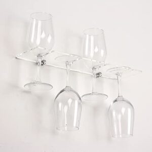 WANLIAN Wine Glass Holder Wall Mounted Wine Glass Holder Acrylic Wall Mounted Wine Glass Holder Cabinet Tableware Lower Wine Glass Holder and Wine Glass Storage Rack (Transparent 2 pieces)