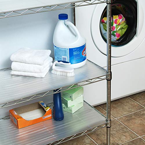 Con-Tact Brand Duraliner Premium Heavy Duty Waterproof Non-Adhesive Shelf and Drawer Liner, Easy to Use and Clean, Elite Protection, 12" x 20', Ribbed Clear