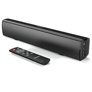 majority bowfell small sound bar for tv with bluetooth, rca, usb, opt, aux connection, mini sound/audio system for tv speakers/home theater, gaming, projectors, 50 watt, 15 inch