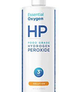 Essential Oxygen Food Grade Hydrogen Peroxide, Natural Cleaner, 3%, 16 Ounce