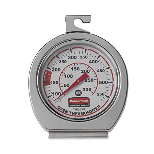 Rubbermaid Commercial Products Stainless Steel Monitoring Thermometer for Oven/Grill/Smoking Meat/Food