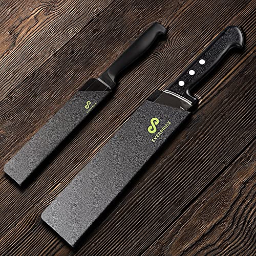 EVERPRIDE 6 Inch & 8 Inch Chef Knife Guard Set (2-Piece Set) Universal Blade Edge Cover Sheaths for Chef and Kitchen Knives – Durable, BPA-Free, Felt Lined, Sturdy ABS Plastic – Knives Not Included