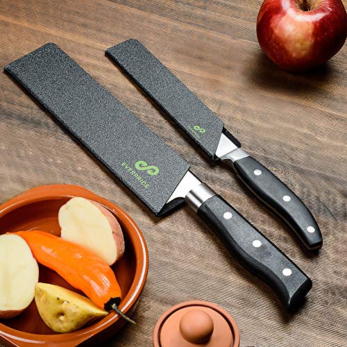 EVERPRIDE 6 Inch & 8 Inch Chef Knife Guard Set (2-Piece Set) Universal Blade Edge Cover Sheaths for Chef and Kitchen Knives – Durable, BPA-Free, Felt Lined, Sturdy ABS Plastic – Knives Not Included