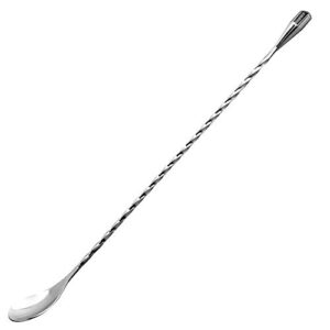 hiware lzs13b 12 inches stainless steel mixing spoon, spiral pattern bar cocktail shaker spoon