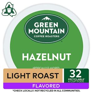 Green Mountain Coffee Hazelnut Keurig Single-Serve K-Cup Pods, Light Roast Coffee, 32 Count