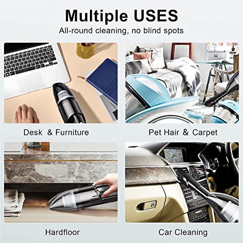 LIPUWS Mini Protable Car Vacuum Cordless,Handheld Vacuum for Quick Cleaning, Hand held vacuuming, Dust Buster Cordless Rechargeable for Car Home and Office