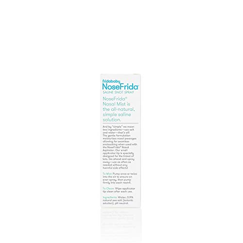 NoseFrida Saline Spray by Frida Baby Saline Nasal Spray To Soften Nasal Passages For Use Before NoseFrida The SnotSucker (0.68 FL OZ)