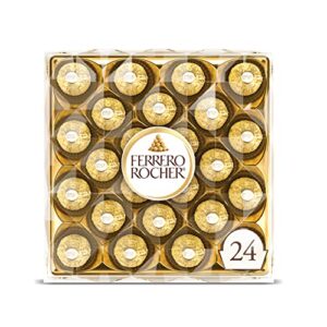 ferrero rocher premium gourmet milk chocolate hazelnut, individually wrapped candy for gifting, a great easter gift, 10.5 oz, 24 count