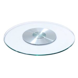 qqxx round tempered glass table top,thick glass lazy susan turntable,round tabletop rotating serving tray for dining table restaurant rotatable service tray,a,90cm/35inch