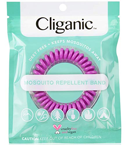 Cliganic 10 Pack Mosquito Repellent Bracelets, DEET-Free Bands, Individually Wrapped