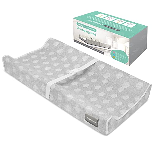 Contoured Changing Pad - Waterproof & Non-Slip, Includes a Cozy, Breathable, & Washable Cover - Jool Baby