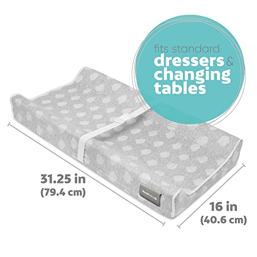 Contoured Changing Pad - Waterproof & Non-Slip, Includes a Cozy, Breathable, & Washable Cover - Jool Baby