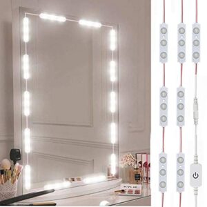 lphumex led vanity mirror lights, hollywood style vanity make up light, 10ft ultra bright white led, dimmable touch control lights strip, for makeup vanity table & bathroom mirror, mirror not included