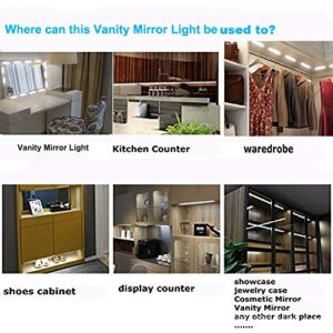 LPHUMEX Led Vanity Mirror Lights, Hollywood Style Vanity Make Up Light, 10ft Ultra Bright White LED, Dimmable Touch Control Lights Strip, for Makeup Vanity Table & Bathroom Mirror, Mirror Not Included