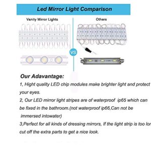 LPHUMEX Led Vanity Mirror Lights, Hollywood Style Vanity Make Up Light, 10ft Ultra Bright White LED, Dimmable Touch Control Lights Strip, for Makeup Vanity Table & Bathroom Mirror, Mirror Not Included