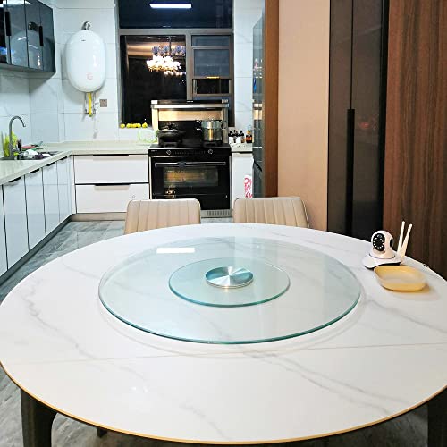 Glass Turntable Lazy Susan, 20in/50cm Round Rotating Tray Tabletop Serving Plate For Kitchen Dining Table, 60cm/24in Anti-tilt Silent Swivel Tray 8mm Thick (Size : 60cm/24Inch)