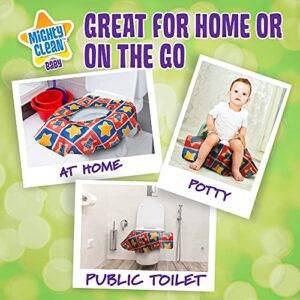 Toilet Seat Covers Disposable - 24 Large Waterproof Potty Covers for Toddlers, Kids, and Adults by Mighty Clean Baby - 2 Packs of 12 Covers