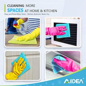 AIDEA Microfiber Cleaning Cloths-50PK, Softer Highly Absorbent, Lint Free Streak Free for House, Kitchen, Car, Window Gifts(12in.x12in.)