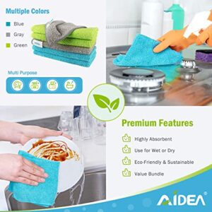 AIDEA Microfiber Cleaning Cloths-50PK, Softer Highly Absorbent, Lint Free Streak Free for House, Kitchen, Car, Window Gifts(12in.x12in.)