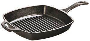 lodge l8sgp3 cast iron square grill pan, pre-seasoned, 10.5-inch