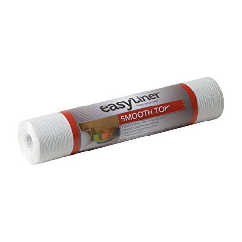 Duck Smooth Top Easy Liner Shelf Liner, 12 Inch x 10 Feet (6 Rolls), White & Duck - 281875 Non-Adhesive Shelf Liner Solid Grip EasyLiner, 20-inch x 22 Feet, White