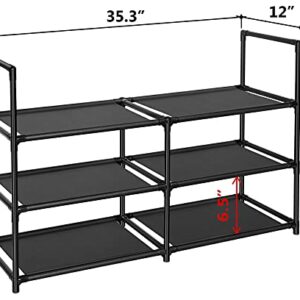 FIDUCIAL HOME 3 Tiers Shoe Rack 12-15 Pairs Sturdy Shoe Shelf