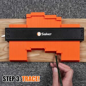 Saker Contour Gauge (10 Inch Lock) Profile Tool- Adjustable Lock-Precisely Copy Irregular Shape Duplicator -Irregular Welding Woodworking Tracing - Must Have Tool for DIY Handyman, Construction