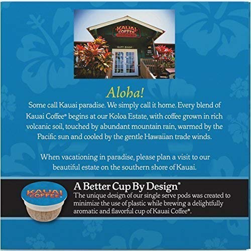 Kauai Coffee Single-Serve Pods, Na Pali Coast Dark Roast – Arabica Coffee from Hawaii’s Largest Coffee Grower, Compatible with Keurig K-Cup Brewers - 12 Count