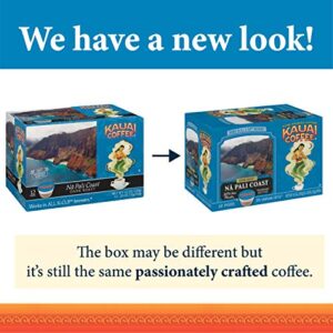 Kauai Coffee Single-Serve Pods, Na Pali Coast Dark Roast – Arabica Coffee from Hawaii’s Largest Coffee Grower, Compatible with Keurig K-Cup Brewers - 12 Count