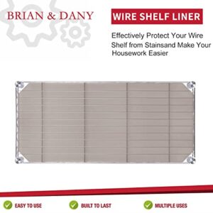 BRIAN & DANY Wire Shelf Liner 14" X 30", Heavy Duty Shelf Liners for Wire Shelving, Waterproof Protector Mats, Set of 5, Charcoal